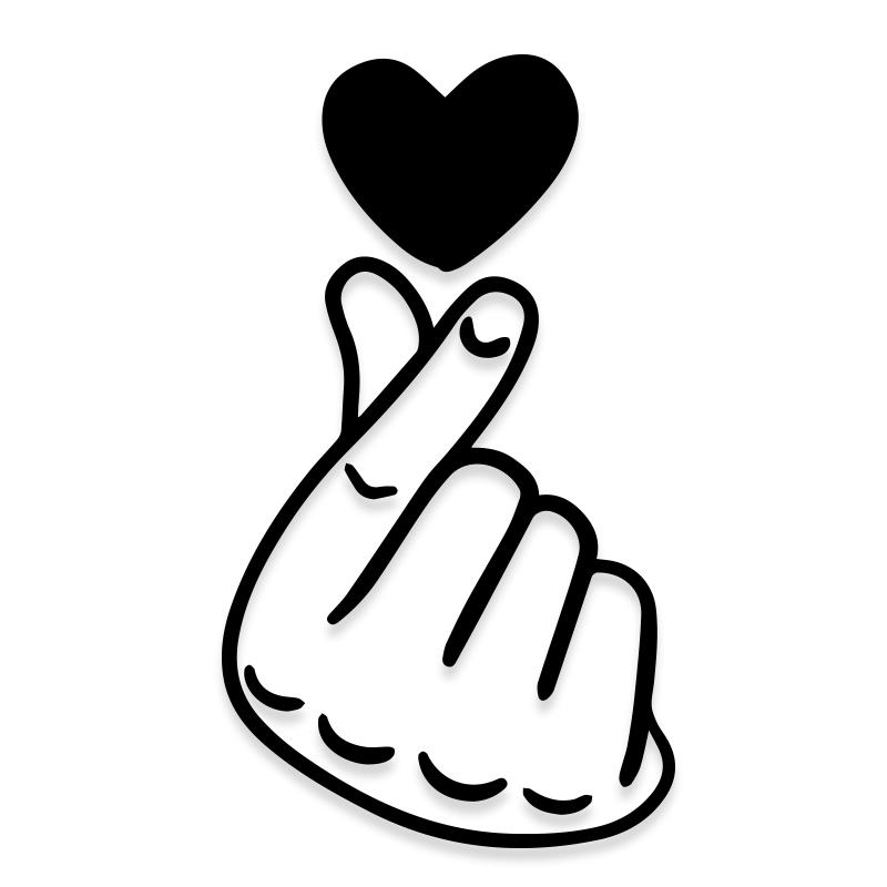 Korean Finger Heart BTS Decal Sticker – Decalfly