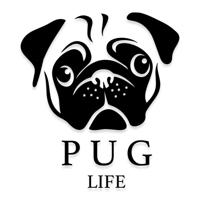 Pug Life Funny Dog Decal Sticker – Decalfly