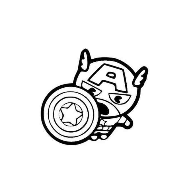 Avengers Chibi Captain America Decal Sticker – Decalfly