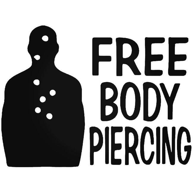Body Piercing Gun Target Decal Sticker – Decalfly