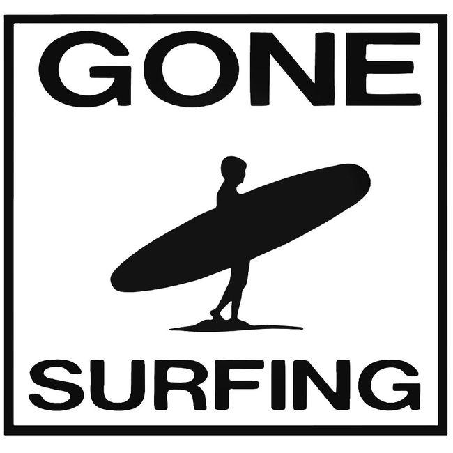 Gone Surfing Decal Sticker – Decalfly