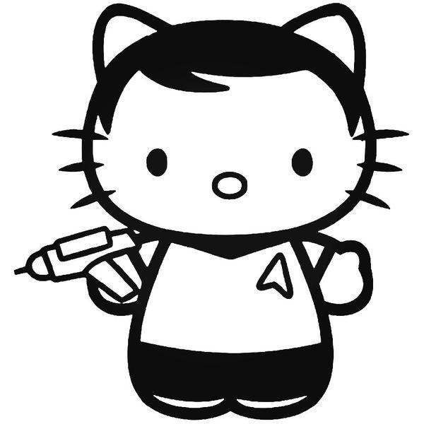 Hello Kitty Captain Kirk Decal Sticker – Decalfly