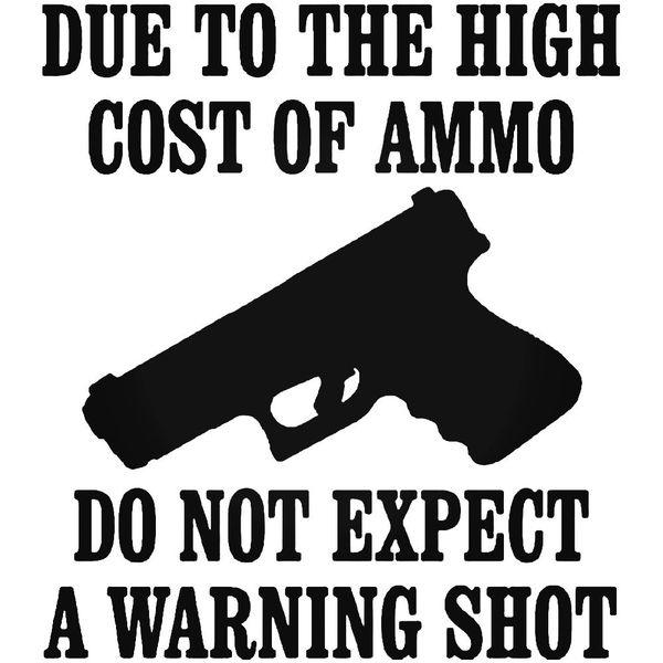 No Warning Shot Gun Decal Sticker – Decalfly