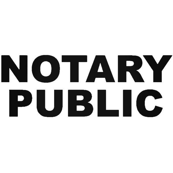 Notary Public Business Office Door Title Clerk Decal Sticker – Decalfly