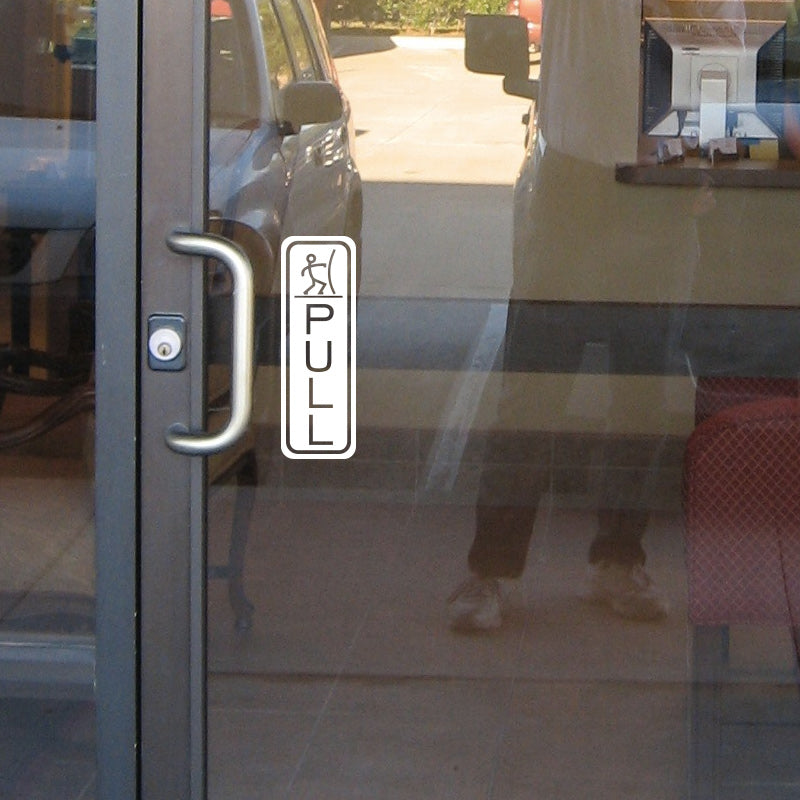 Push Pull Door Sign Vinyl Decal Sticker – Decalfly